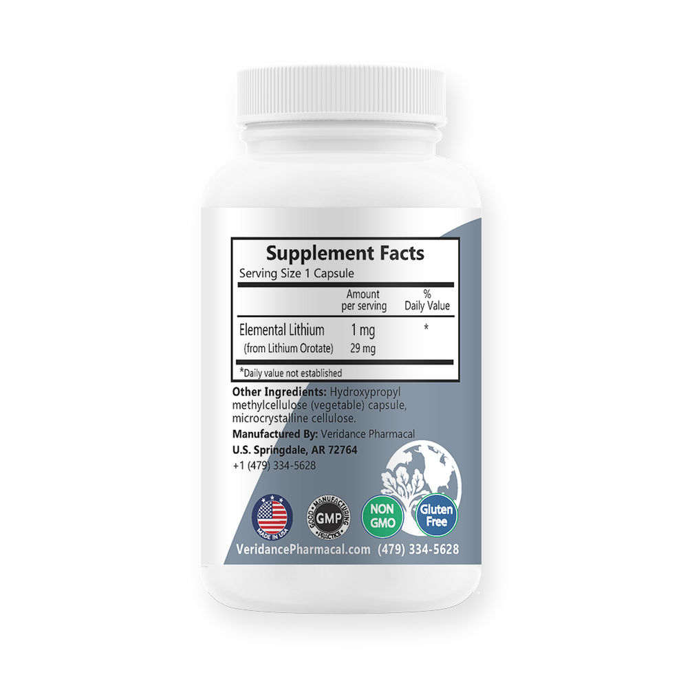Lithium Orotate (1mg) – Veridance Pharmacal