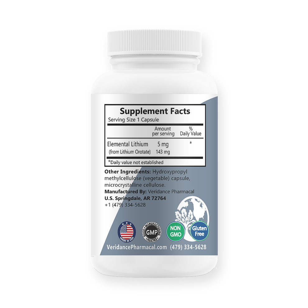 Lithium Orotate (5mg) – Veridance Pharmacal