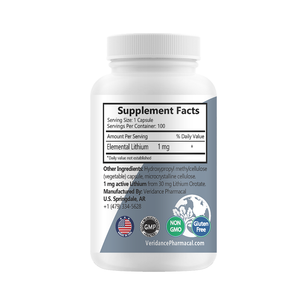 Lithium Orotate (1mg) – Veridance Pharmacal